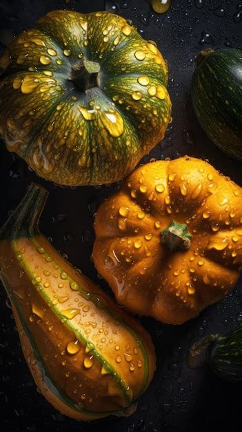 Premium Photo Fresh Organic Squash Vegetable Vertical Background