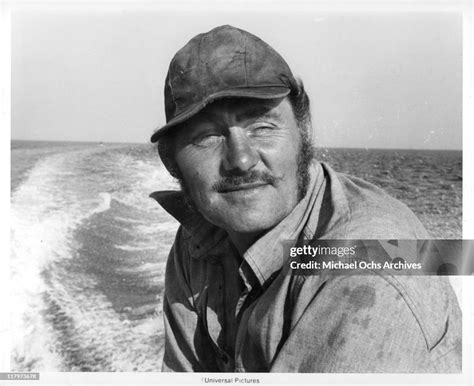 Robert Shaw Stands Around Netting In A Scene From The Film Jaws
