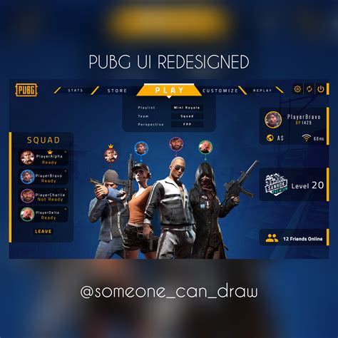 Pubg Ui Redesigned Behance Behance