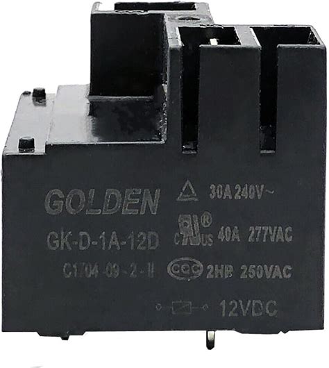 Golden GK-D-1A-12D Power Relay 12VDC 4Pin 40A 277VAC : Amazon.ca ...