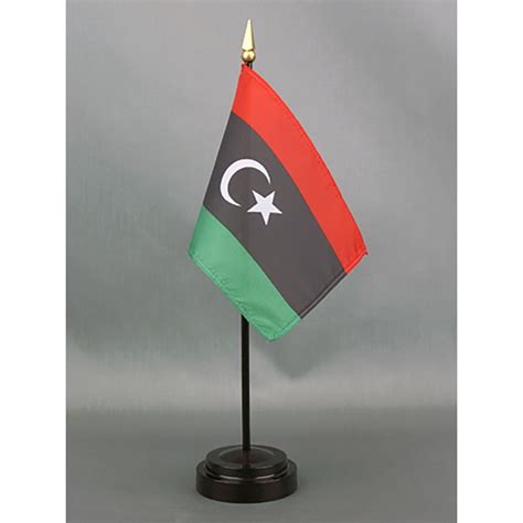 Libya Mini Stick Flag 4″x6″ Desk And Table Flags Miniature World Flags