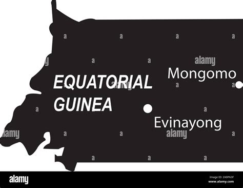 Map Of Equatorial Guinea Vector Illustration Symbol Design Stock Vector