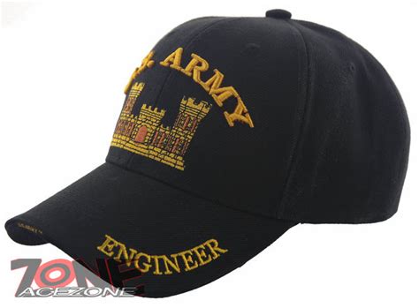 New Us Army Combat Engineer Cap Hat Black