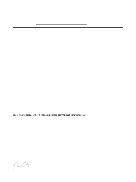 Amir Rahmani S Cover Letter Wsp Intermediate Structural Engineer