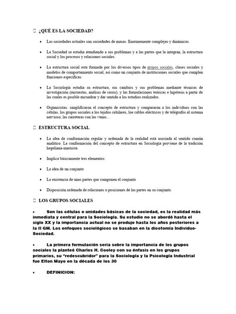 QuÉ Es La Sociedad Pdf Sociedad Sociología