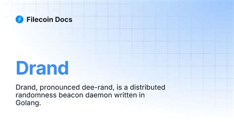 Drand Filecoin Docs