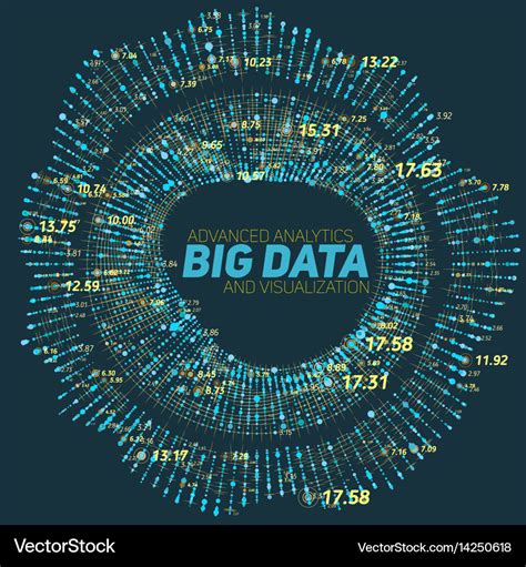 Big Data Circular Visualization Royalty Free Vector Image