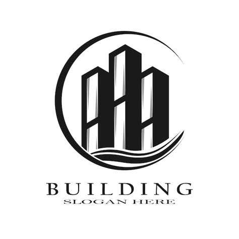 Logotipo Del Edificio Con Nuevo Diseño De Idea Vector Premium