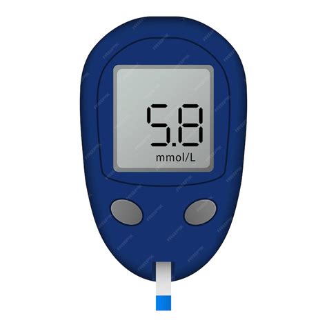 Premium Vector Blood Glucose Meter Icon Realistic Illustration Of