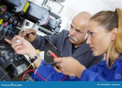 Woman Assembling Printer Stock Image Image Of Welding 315450383