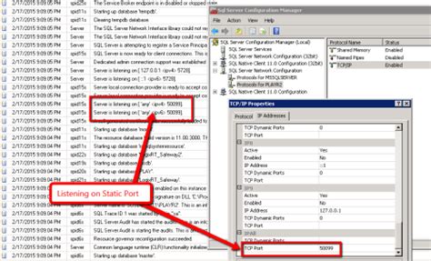 Sql Server How To Configure Sql Server Instance To Listen In Static