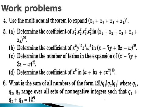The Binomial Multinomial Coefficients Binomial Coeffcient In Formulas