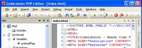 Free Php Html Css Javascript Editor Ide Codelobster Php Edition Lawmacs Web Design Blog
