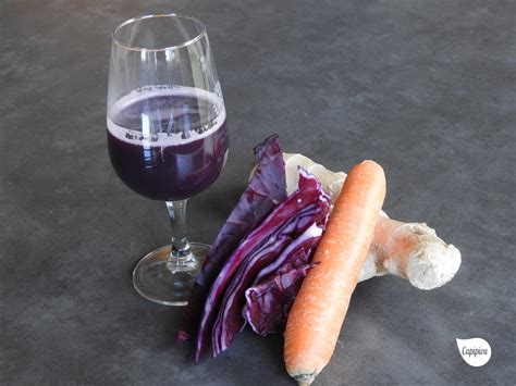 Jus Carotte Chou Rouge Poivron Vert Pomme Gingembre Capipiou