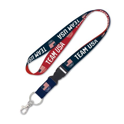 Team Usa Olympic Reversible Lanyard W Detachable Buckle