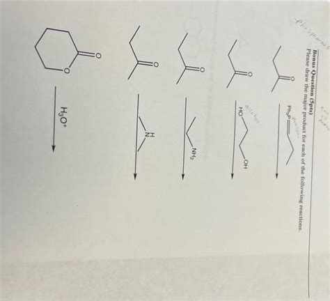 solved bonus question 5pts please draw the major product