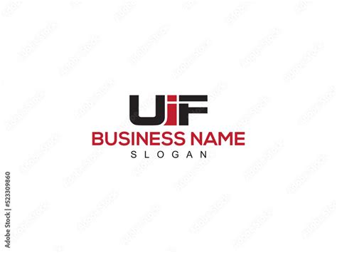 Letter UIF Logo Icon Creative Uif Three Letter Logo Design For Business Vector De Stock Adobe