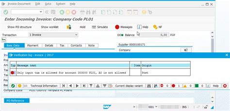 How To Solve Sap Error Only Input Tax Is Allowed For Account During