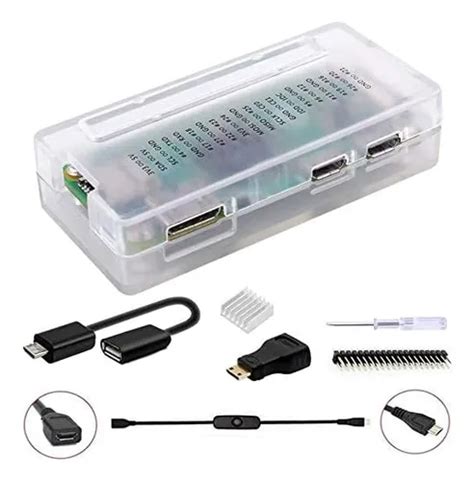 Estuche Geekpi Pi Zero 2 W W Kit Básico 7 En 1 Con Disipado Meses