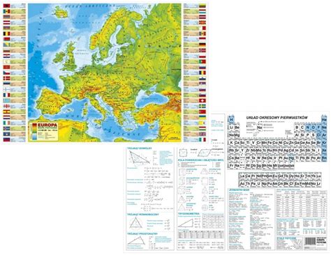 PODKŁADKA NA BIURKO DWUSTRONNA MAPA EUROPY Allegro pl