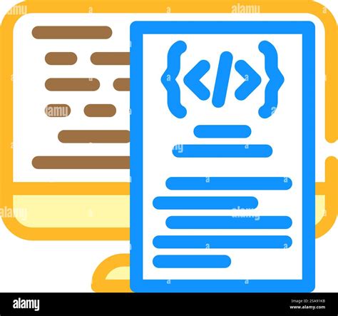 Software Documentation Technical Writer Color Icon Vector Software Documentation Technical