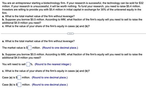 Solved You Are An Entrepreneur Starting A Biotechnology Chegg