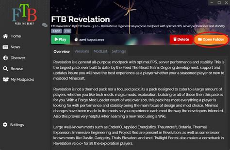 How To Locate Your Minecraft Modpack Folder On Ftb Launcher Shockbyte