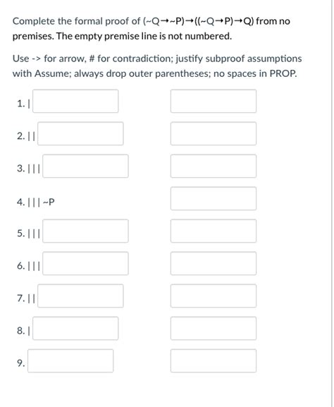Solved Complete The Formal Proof Of Qp Q P Q From No Chegg Com