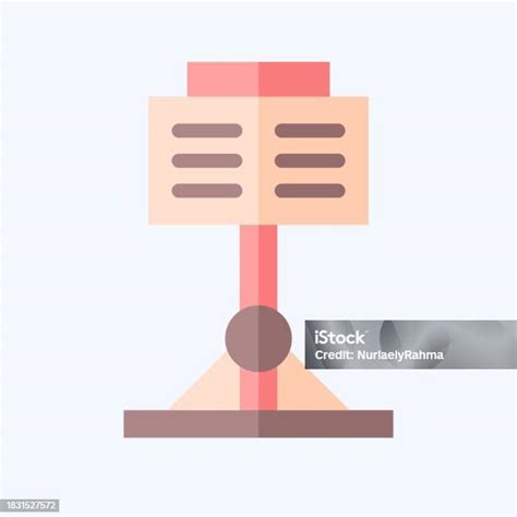 아이콘 보면대 극장 그라디언트 기호와 관련이 있습니다 플랫 스타일 심플한 디자인 편집 가능 간단한 일러스트레이션 가수에 대한 스톡 벡터 아트 및 기타 이미지 Istock