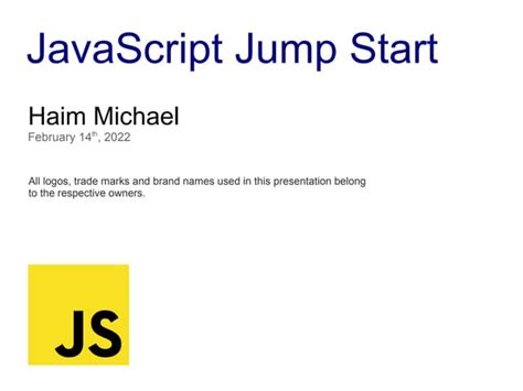 javascript jump start 20220214 ppt