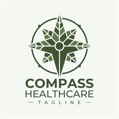 Luxury Nature Leaf Human Compass Logo Design Organic Compass Health Logo Brand 22142419 Vector