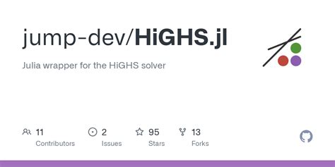 github jump dev highs jl julia wrapper for the highs solver