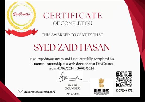 Webdeveloper Frontenddeveloper Intership Syed Zaid Hasan