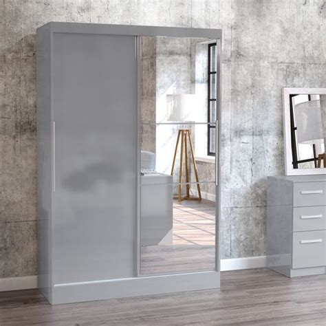 Lynx Grey Double Sliding Wardrobe Dunelm