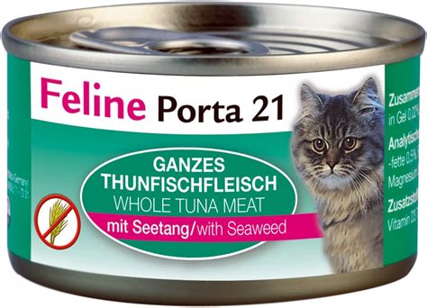 Feline Porta Feline Porta 21 Cat Food Tuna Plus Seaweed 90 g Pack of 12 ...