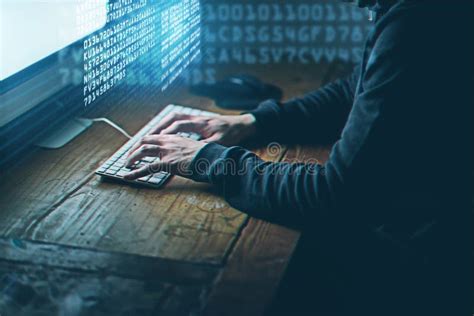 Hands Cyber Security And Hacker Computer And Online Cybercrime Data