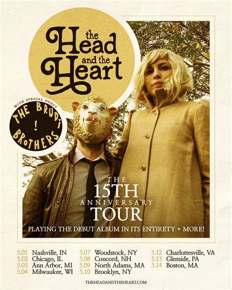 The Head And The Heart Announce 15th Anniversary Tour Playing Debut