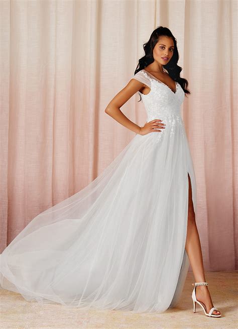 Blanc De Diamant Azazie Bellisima Robes de mariée Azazie