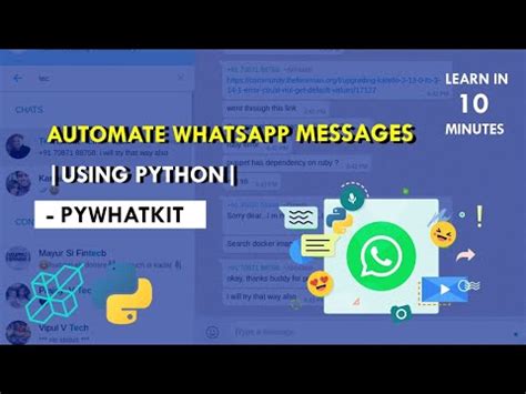 How to Automate Whatsapp Messages Using Python | PyWhatKit | Explained For Beginners - YouTube