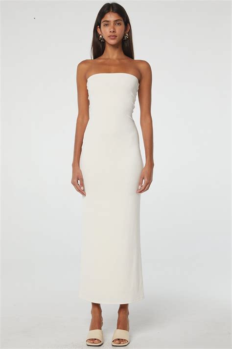 Jace Tube Top Maxi Dress Vanilla The Line By K White Strapless