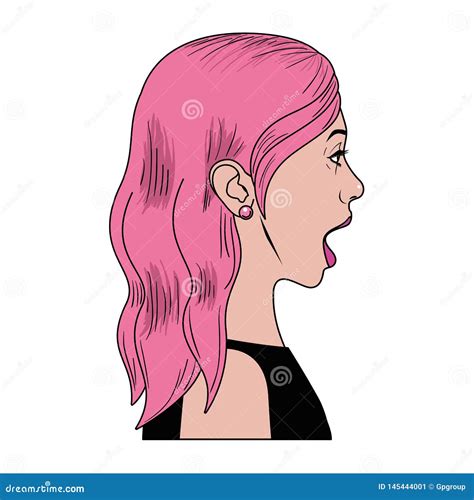 Woman With Surprise Face Avatar Character Stock Vector Illustration Of Expression Palm