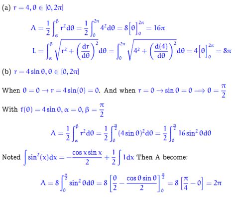 Sketch A Graph Of The Polar Equation And Find The Length And Area Of The Curve In One Loop Wizedu