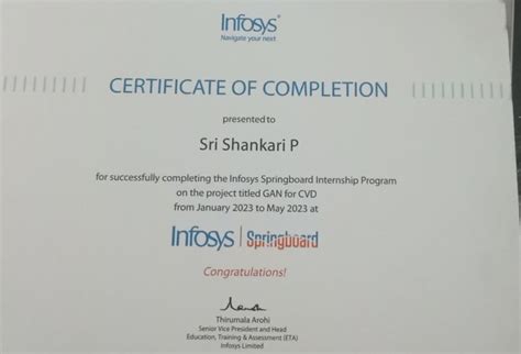 Sri Shankari Parameswaran On Linkedin Infosysspringboard Infysbinternship