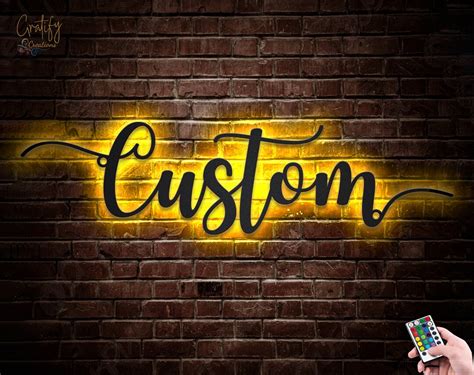 Led Custom Text Words Metal Wall Art Ideal Outdoor Decoration