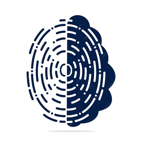 Premium Vector Vector Logo Icon With Brain And Fingerprint Digital