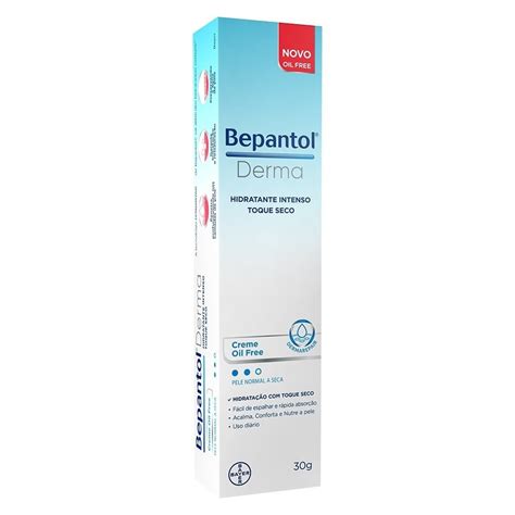 Bepantol derma creme hidratante toque seco oil free facial tatuagens rosto hidratação Shopee