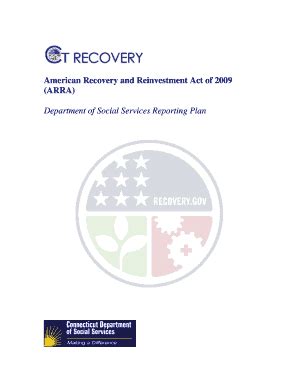Fillable Online Ct American Recovery And Reinvestment Act Of 2009 ARRA
