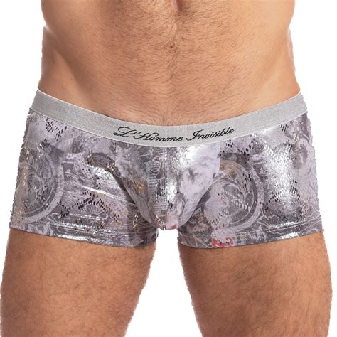 Silver Python Hipster Push Up L Homme Invisible Vente Shorty