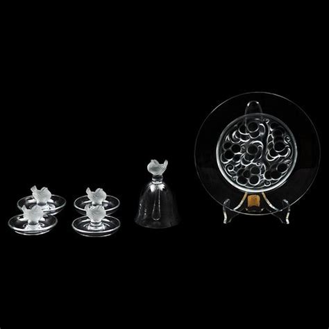 Lote De ArtÍculos Decorativos Francia Siglo Xx Elaborados En Cristal