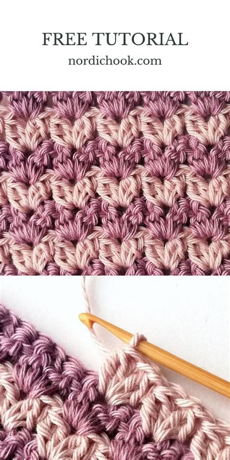 Best 13 The Cluster V Stitch Nordic Hook Free Crochet Stitch